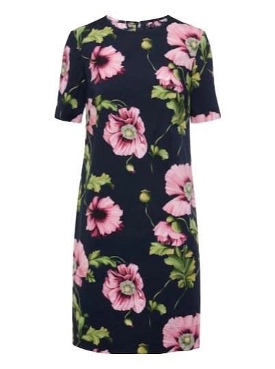 Oscar De La Renta Floral Cotton-blend Minidress - Black