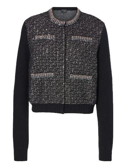 Giambattista Valli Sequined Knit Cardigan - Black