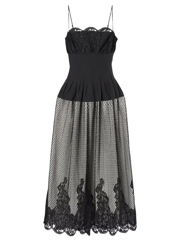 Simkhai Lace Midi Dress - Black