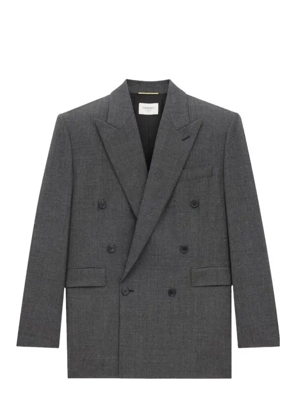 Saint Laurent Wool Chin Jacket - Black