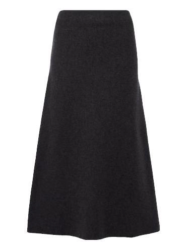 JIL SANDER Wool Midi Skirt - Black