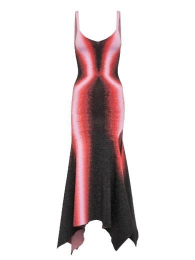 Y/project Printed Knitted Midi Dress - Black