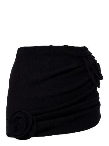 Magda Butrym Floral Embellished Mini Skirt - Black