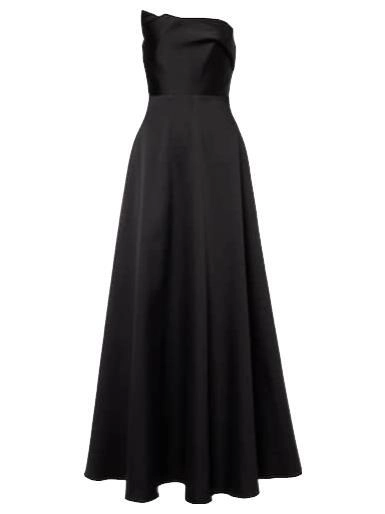 Roland Mouret Strapless Taffeta Gown - Black