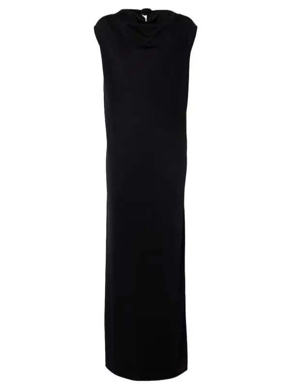 JIL SANDER Sleeveless Tie-detail Maxi Dress - Black