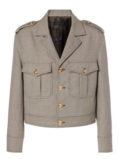 NILI LOTAN Plaid Jacket - Nude