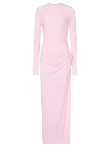 Magda Butrym Floral-appliqué Jersey Gown - Pink
