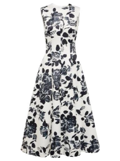 EMILIA WICKSTEAD Mara Floral Twill Midi Dress - White