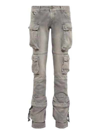 Attico Cargo Jeans - Gray