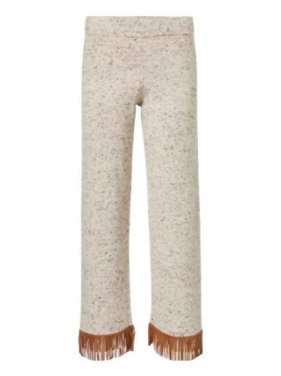 Alanui Fringed Wool-blend Tasseled Pants - Nude