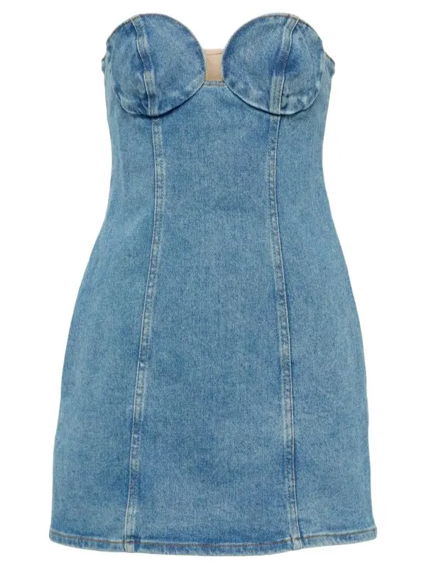 Magda Butrym Denim Corset Dress - Blue