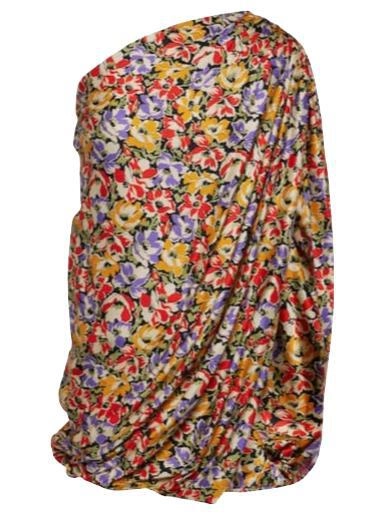 Stella McCartney Floral One-shoulder Mini Dress - Brown