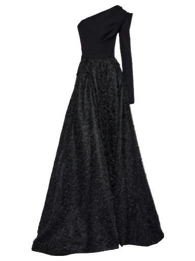 Maticevski Audacity One-shoulder Maxi Gown - Black