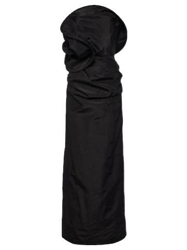 Magda Butrym Floral-appliqué Silk Taffeta Gown - Black