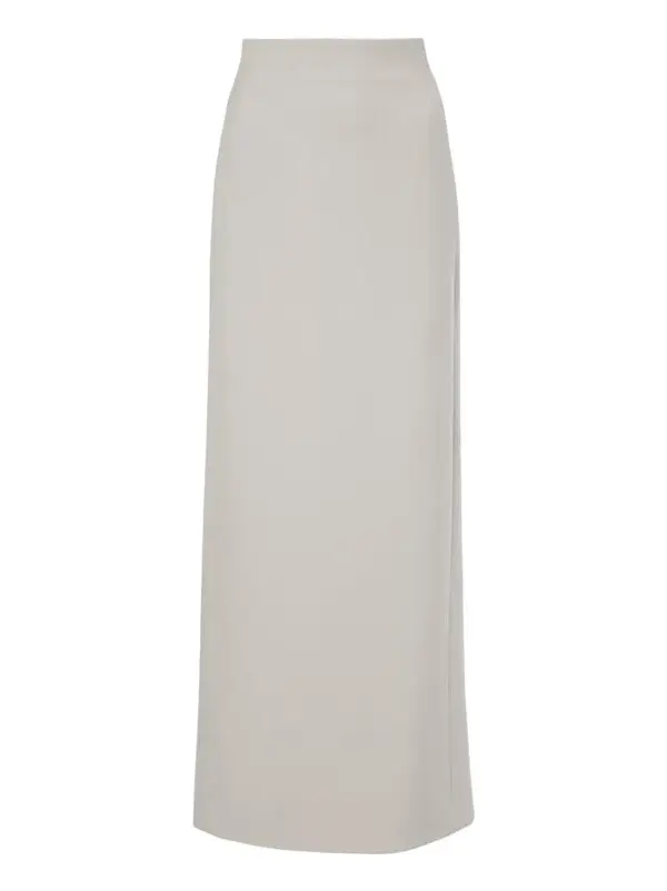 Wardrobe.NYC Straight High Waist Skirt With Back Slit Detail - White