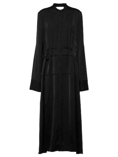 JIL SANDER Pleated Shirt Dress - Black