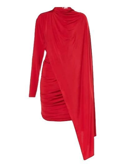 Magda Butrym Caped Cupro-blend Minidress - Red