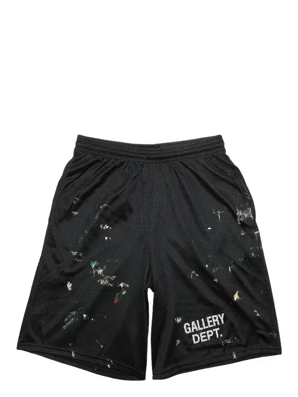 GALLERY DEPT. Logo Printed Imitation Effect Shorts - Black