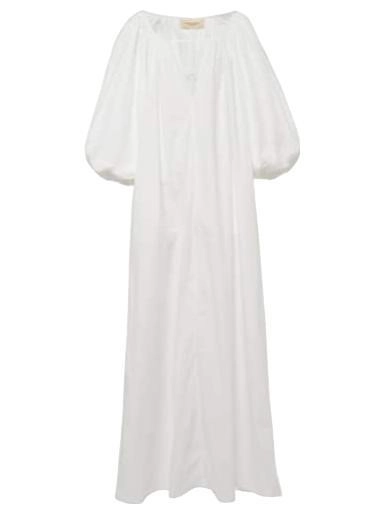 ADRIANA DEGREAS Puff Sleeve Maxi Dress - White