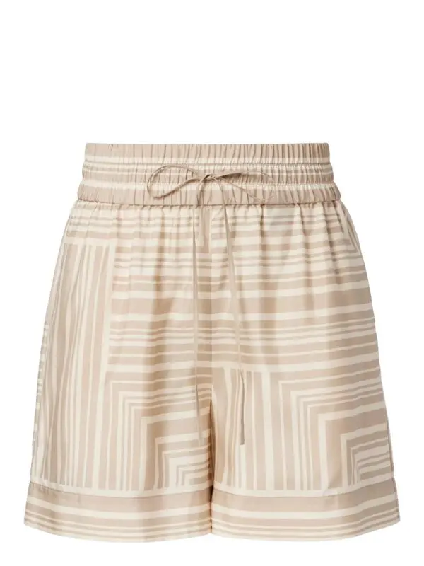 JOSEPH Laven Plaid Shorts - Nude