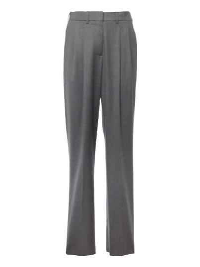 Stella McCartney Wool Flannel Straight Leg Tailored Trousers - Black