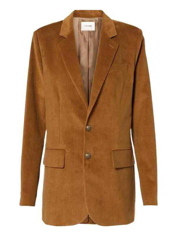 FRAME Single-breasted Corduroy Blazer - Brown