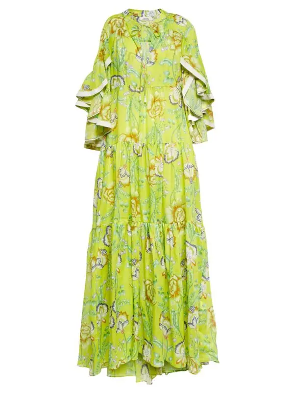 Dorothee Schumacher Maxi Dress With Floral Print And Pleated Details - Multi