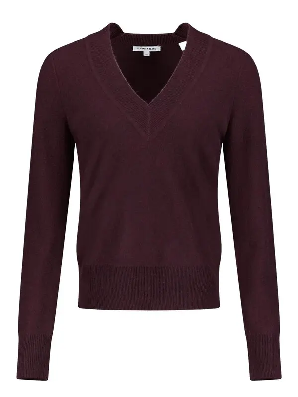 Veronica Beard V-neck Cashmere Sweater - Black