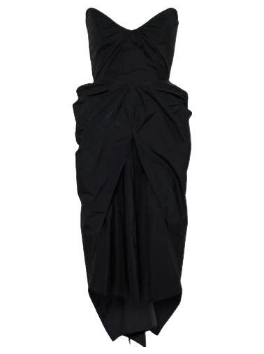 Maticevski Fincher Draped Bustier Midi Dress - Black