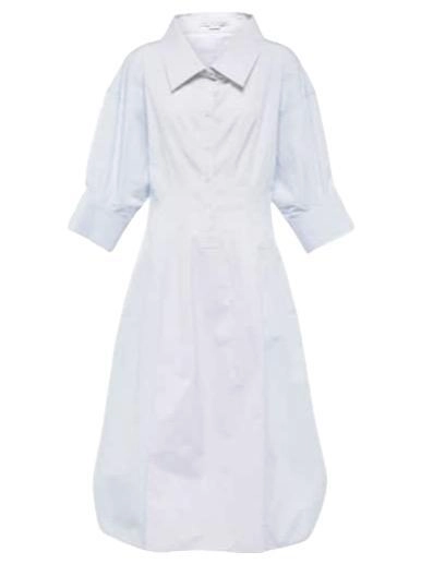 Stella McCartney Cotton Poplin Midi Shirt Dress - White