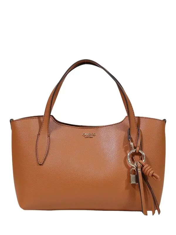 Guess Letter Logo Shoulder Bag - Brown