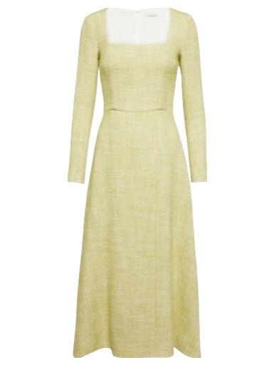 EMILIA WICKSTEAD Fara Cotton-blend Tweed Midi Dress - Nude