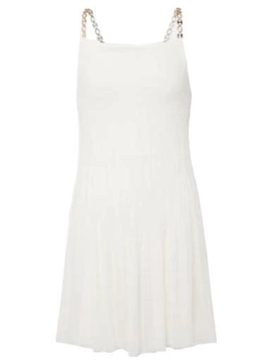 Rabanne Sleeveless Chain-embellished Mini Dress - White