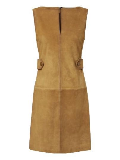 Dorothee Schumacher Suede Minidress With Neck Slit - Brown