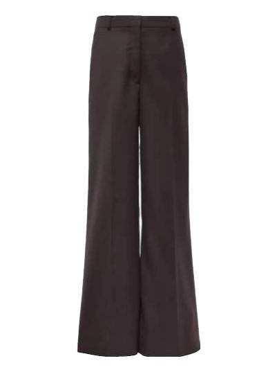 Stella McCartney High-rise Wool Wide-leg Pants - Black