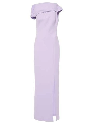 SAFIYAA LONDON Derra Draped Crepe Maxi Dress - Purple