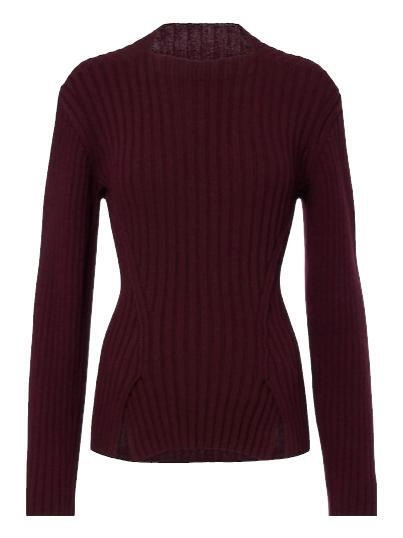 Victoria Beckham Ribbed-knit Wool And Cashmere Sweater - Brown