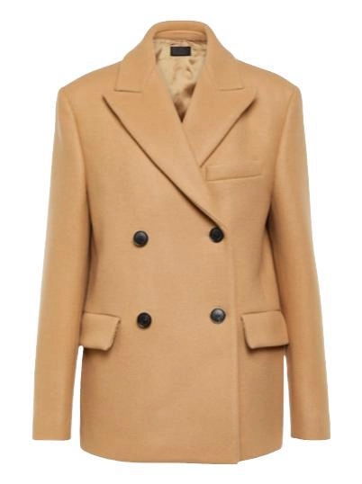 NILI LOTAN Double-breasted Coat - Nude