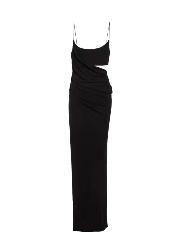 Alex Perry Asymmetrical Draped Maxi Skirt - Black