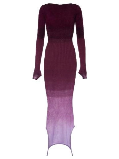 Attico Colorblocked Ribbed Midi Dress - Red