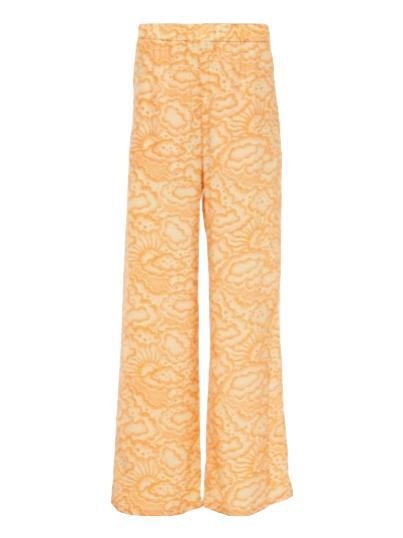 Stella McCartney Mid-rise Silk Printed Pants - Nude