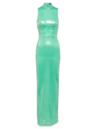 David Koma Halterneck Sequined Gown - Green