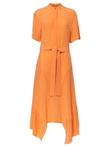 Stella McCartney Silk Crêpe De Chine Midi Dress - Orange