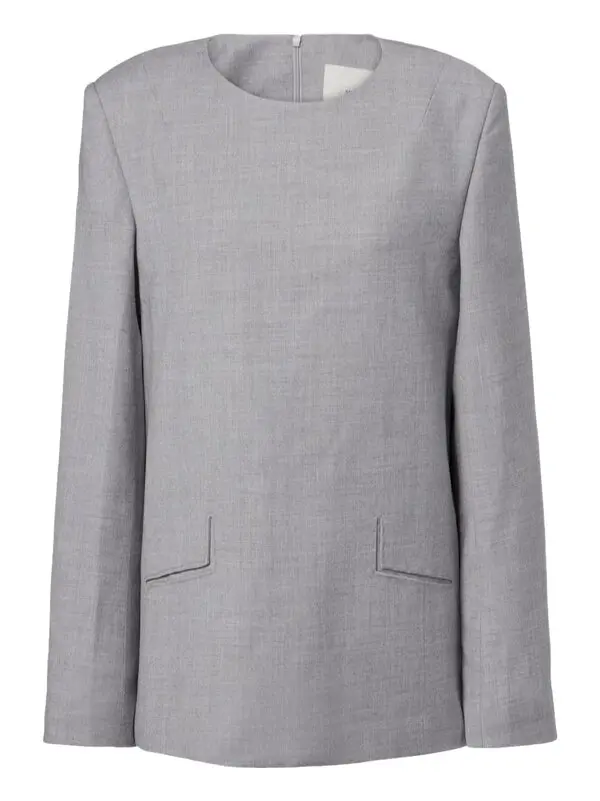 ENTIRE STUDIOS Wool-blend Blouse - Gray