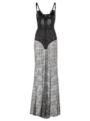 NENSI DOJAKA Cutout Sequin Lace-trimmed Gown - Gray