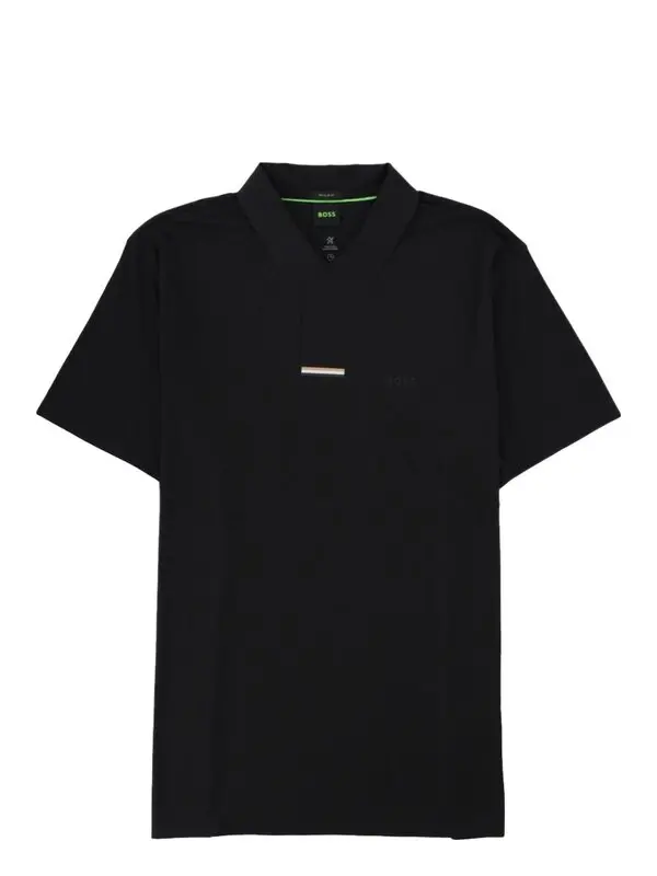 Hugo Boss Logo-print Short-sleeve Polo Shirt - Black
