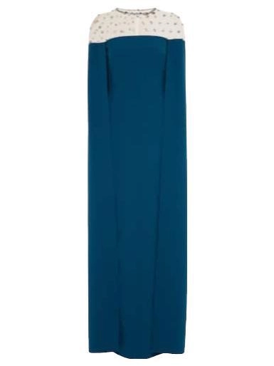 SAFIYAA LONDON Ambere Embroidered Gown - Blue