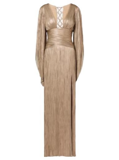 MARIA LUCIA HOHAN Alana Pleated Silk Tulle Gown - Nude