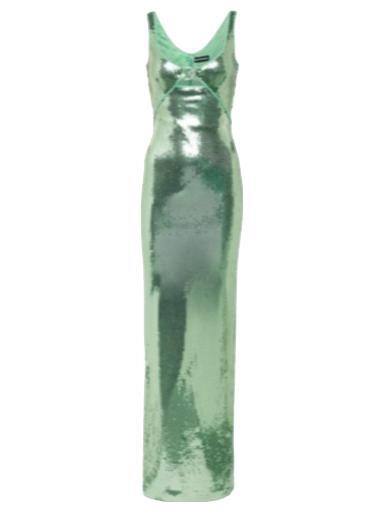 David Koma Sequined Gown - Green