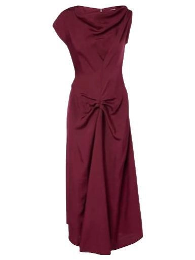 Victoria Beckham Deconstructed Gathered Midi Dress - Red